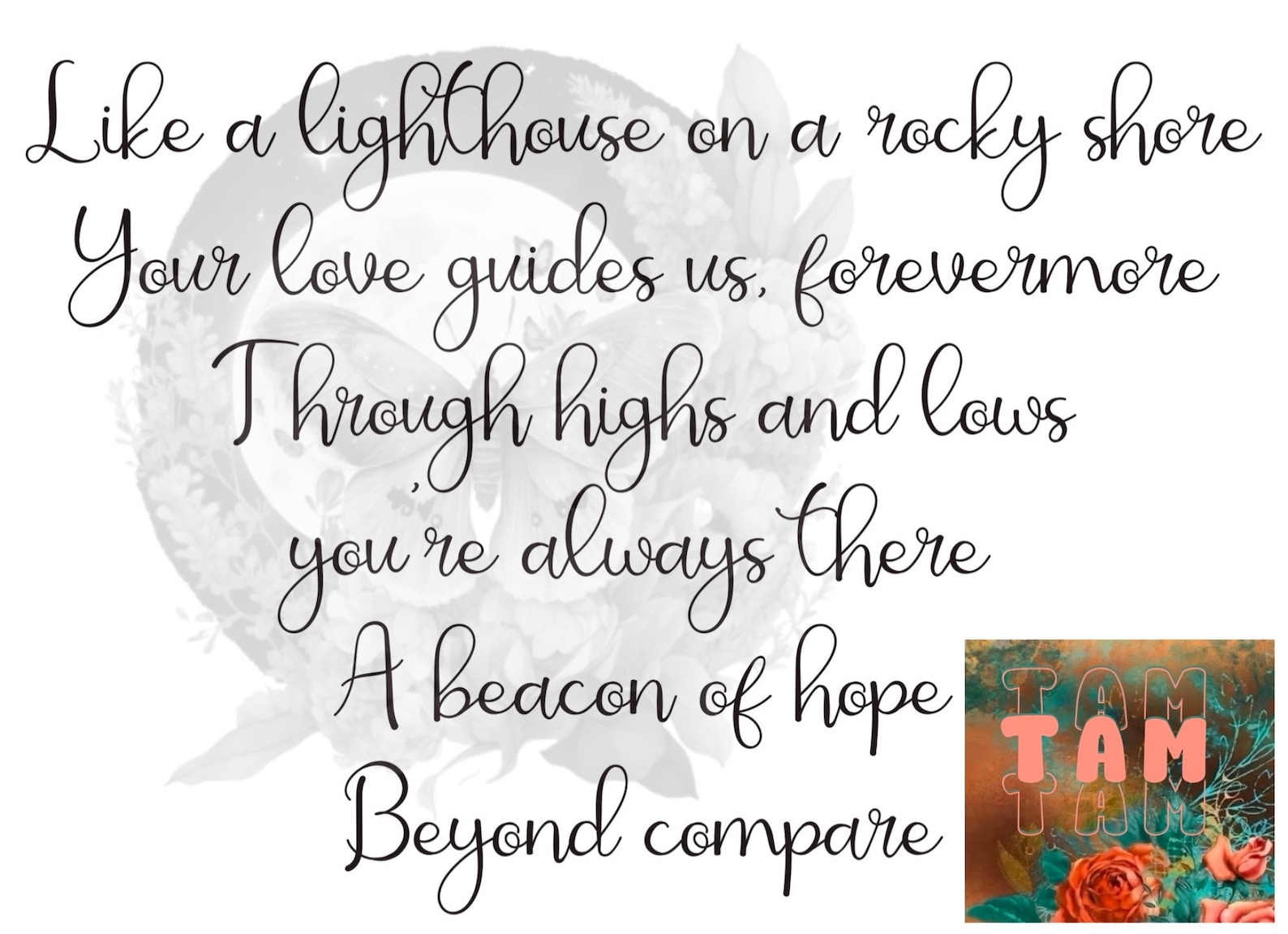 Lighthouse Mother’s Day Poem Wall Art, Instant Digital Download to ...