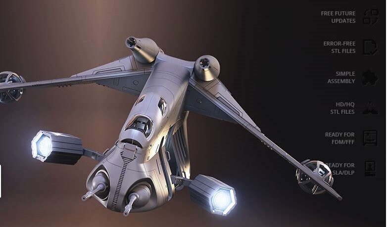 Star Wars Laat/i Gunship 3D STL File Laat/i Gunship Figure - Etsy Singapore