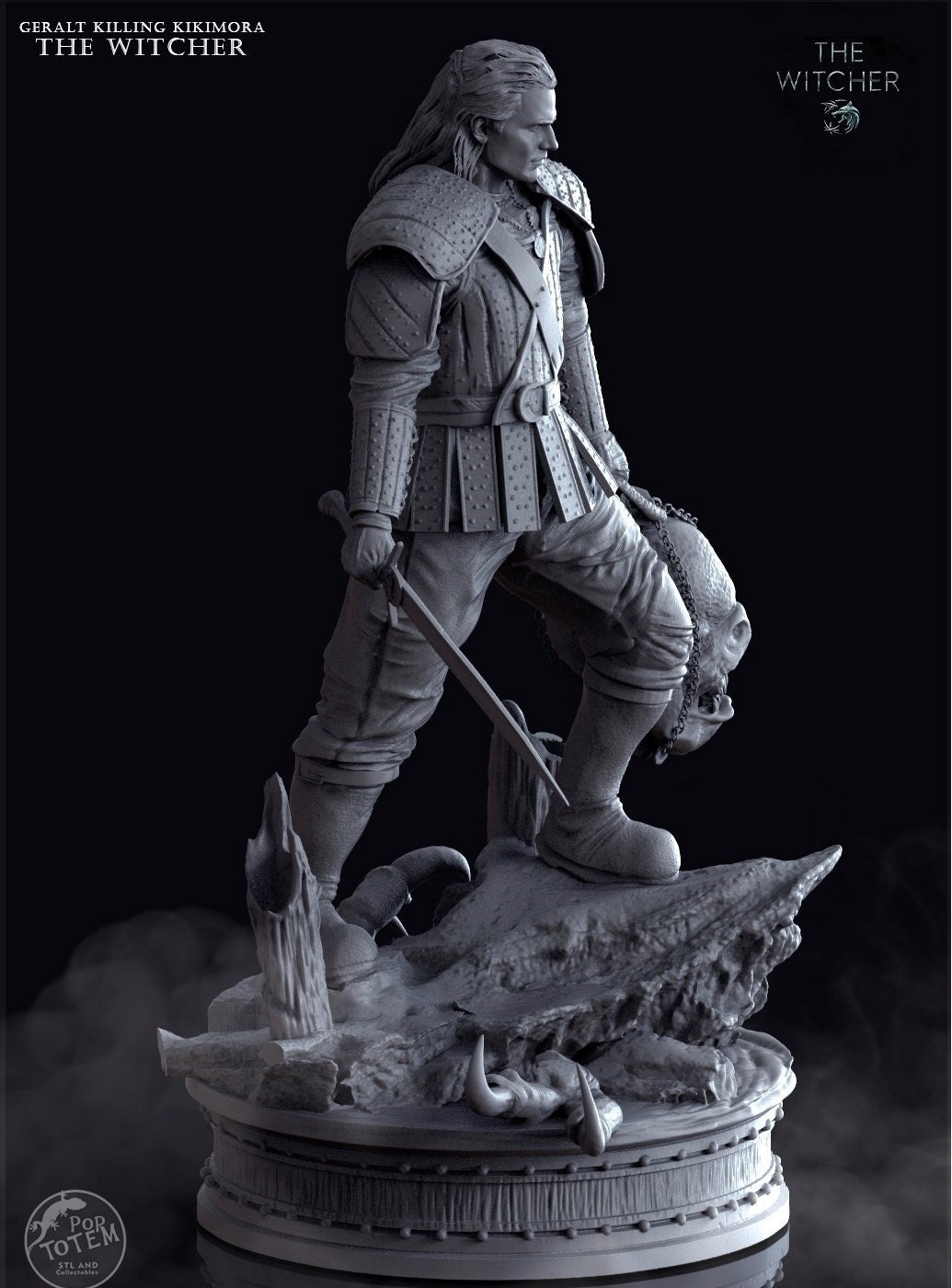The Witcher 3D STL File Geralt 3D Figure the Witcher Geralt - Etsy ...