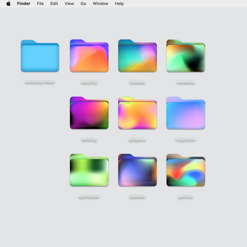 Vibrant, Colorful Folder Icon Pack | 25 Unique Desktop Icons to ...