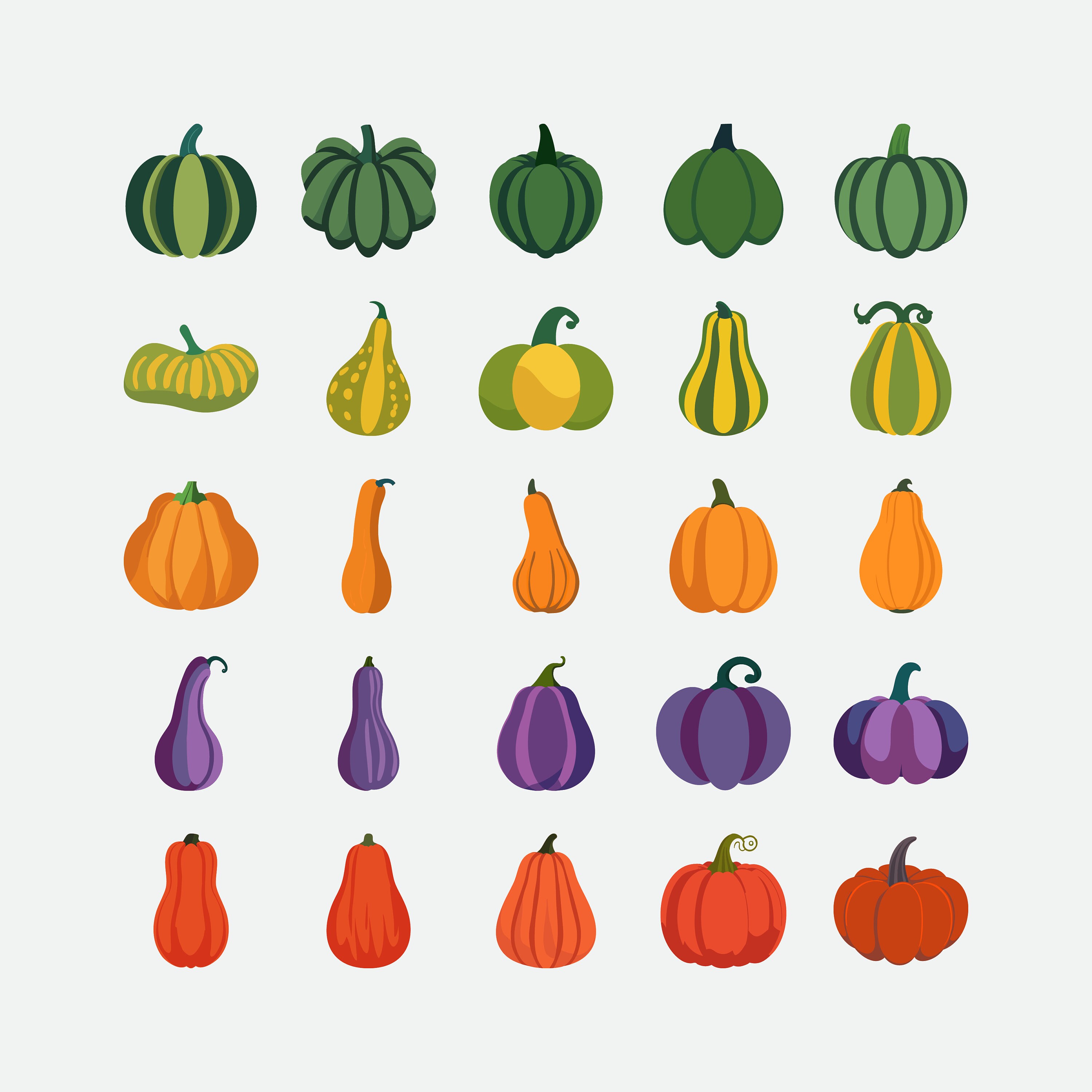 25 Colorful Gourd Graphics, Vector Svgs, Sticker Pngs - Etsy