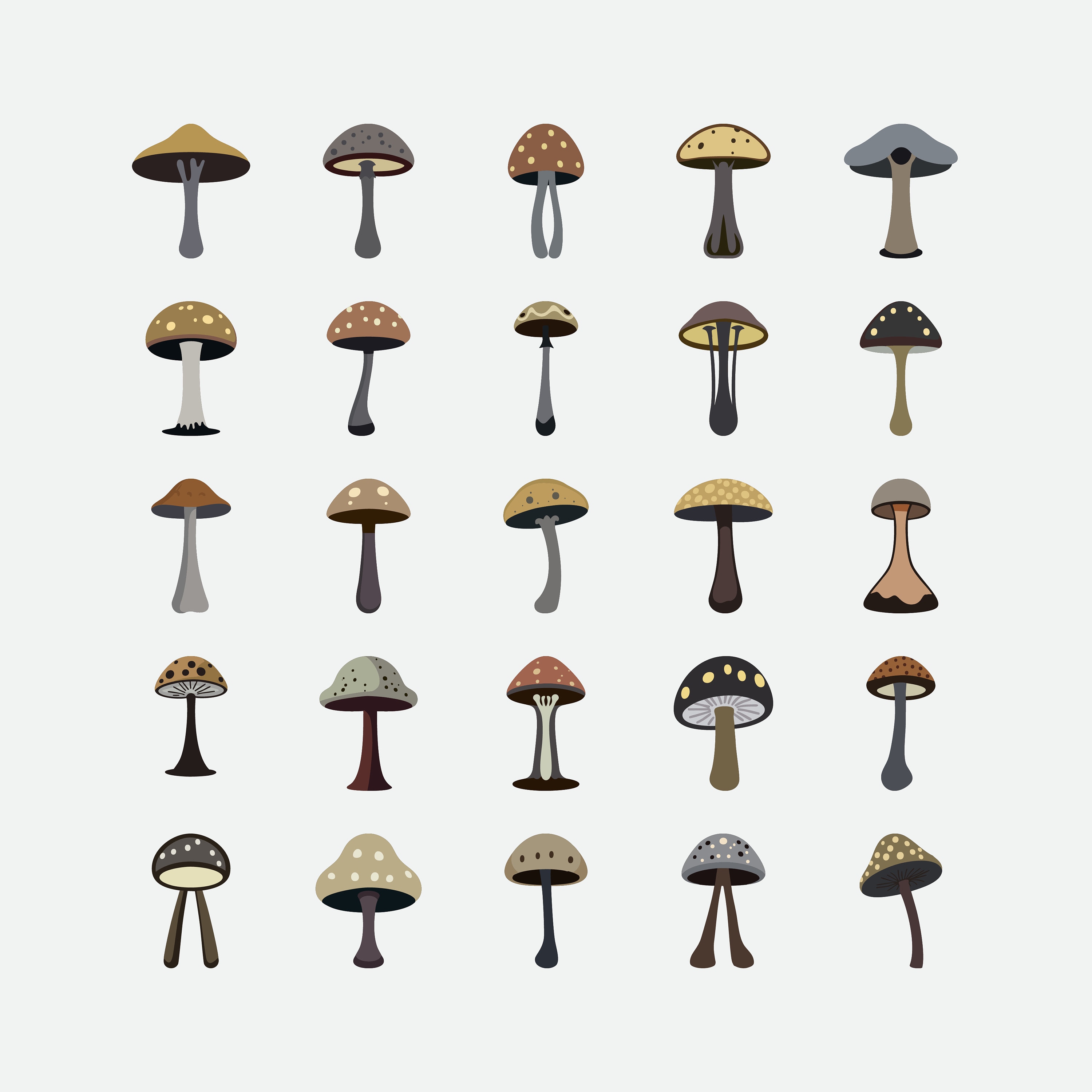 25 Neutral Mushroom Graphics, Vector Svgs, Sticker Pngs - Etsy