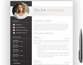 Editable Modern CV TEMPLATE for Microsoft Word Professional Resume ...