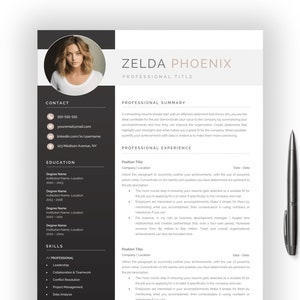 Editable Modern CV TEMPLATE for Microsoft Word Professional Resume ...