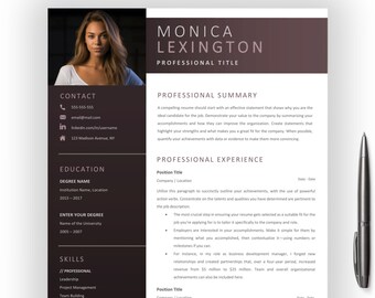 Editable Modern CV TEMPLATE for Microsoft Word Professional Resume ...