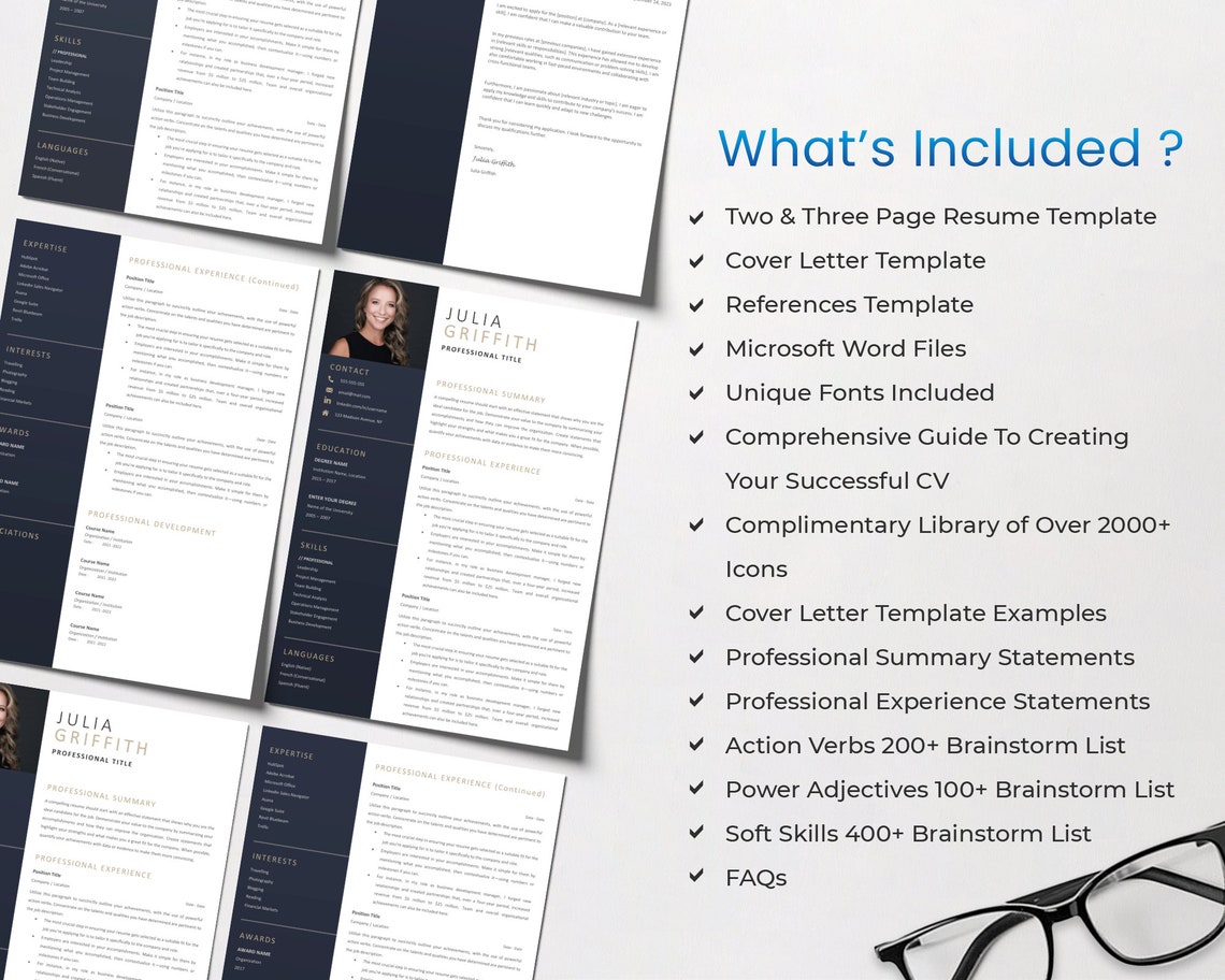 Editable Modern CV TEMPLATE for Microsoft Word Professional Resume ...