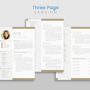 Modern Professional CV EXECUTIVE Resume Template - Clean Microsoft Word ...