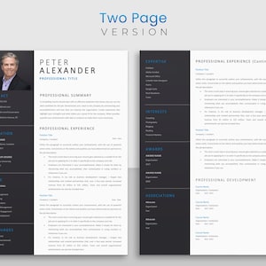 Professional EXECUTIVE RESUME Word TEMPLATE Editable Modern Cv Template ...