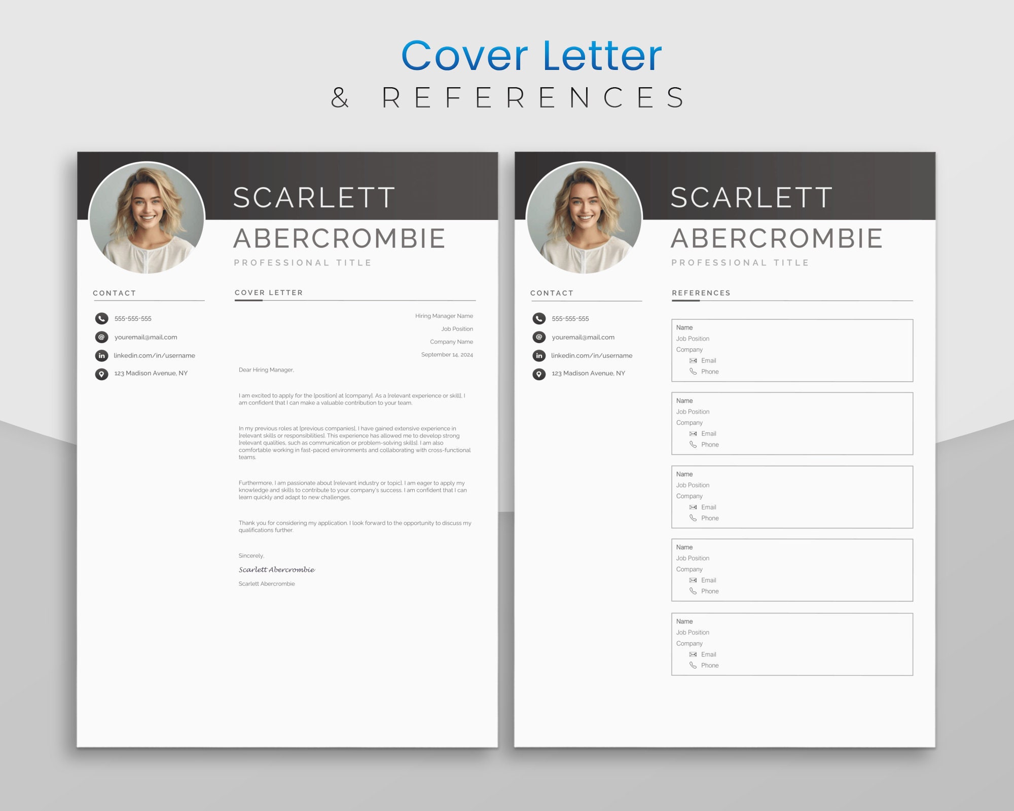 DIGITAL Modern PROFESSIONAL CV Template for Microsoft Word Modern ...