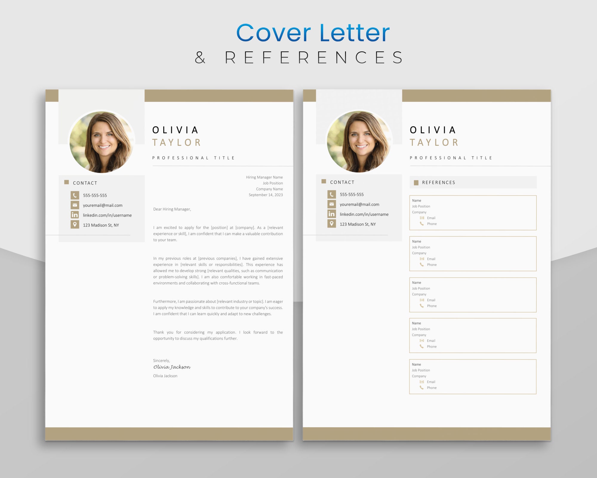Modern Professional CV EXECUTIVE Resume Template Clean - Etsy