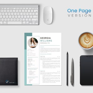 CLEAN Microsoft Word Resume TEMPLATE With Photo and Cover Letter ...