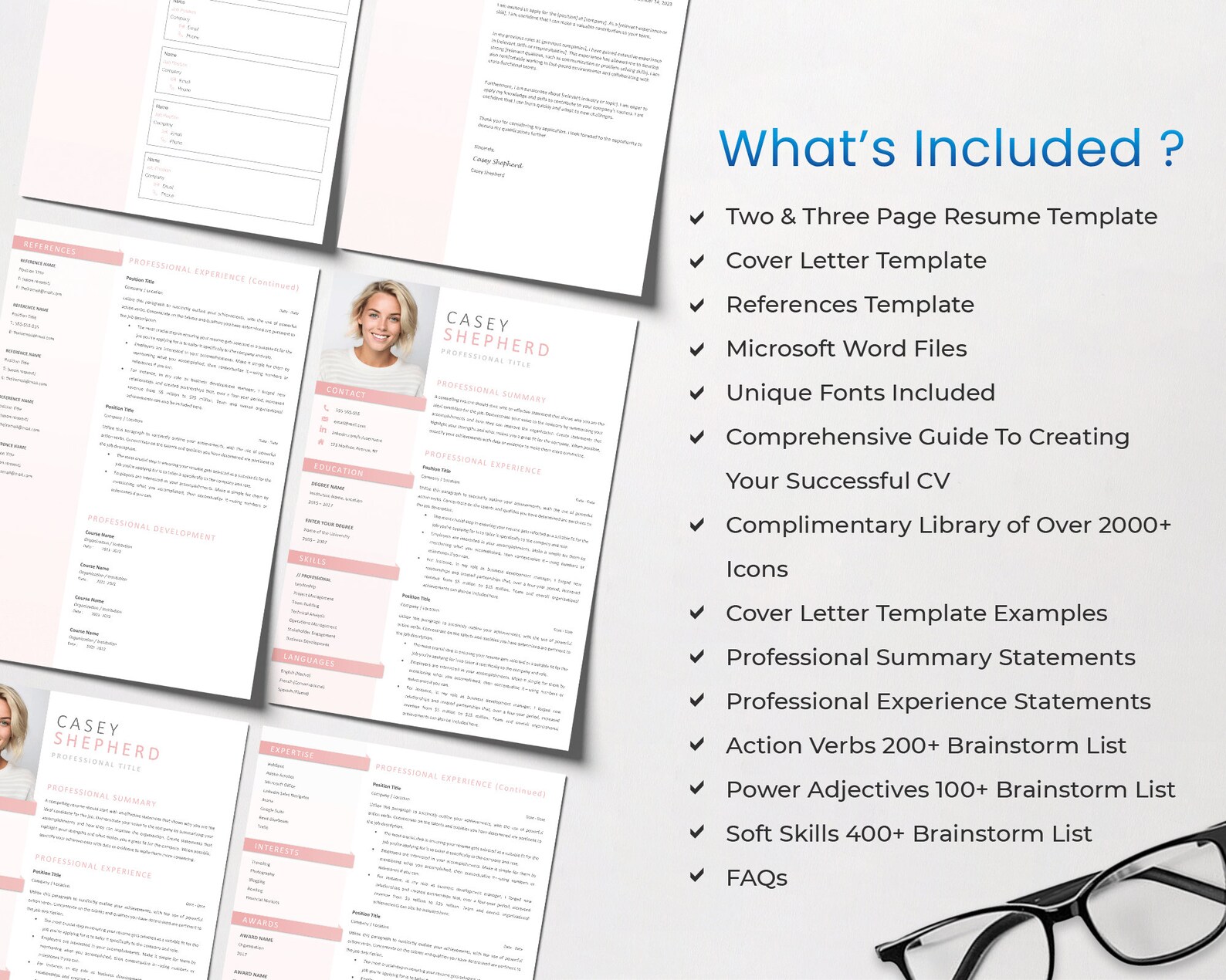 Professional MODERN Clean CV TEMPLATE for Microsoft Word Modern Resume ...