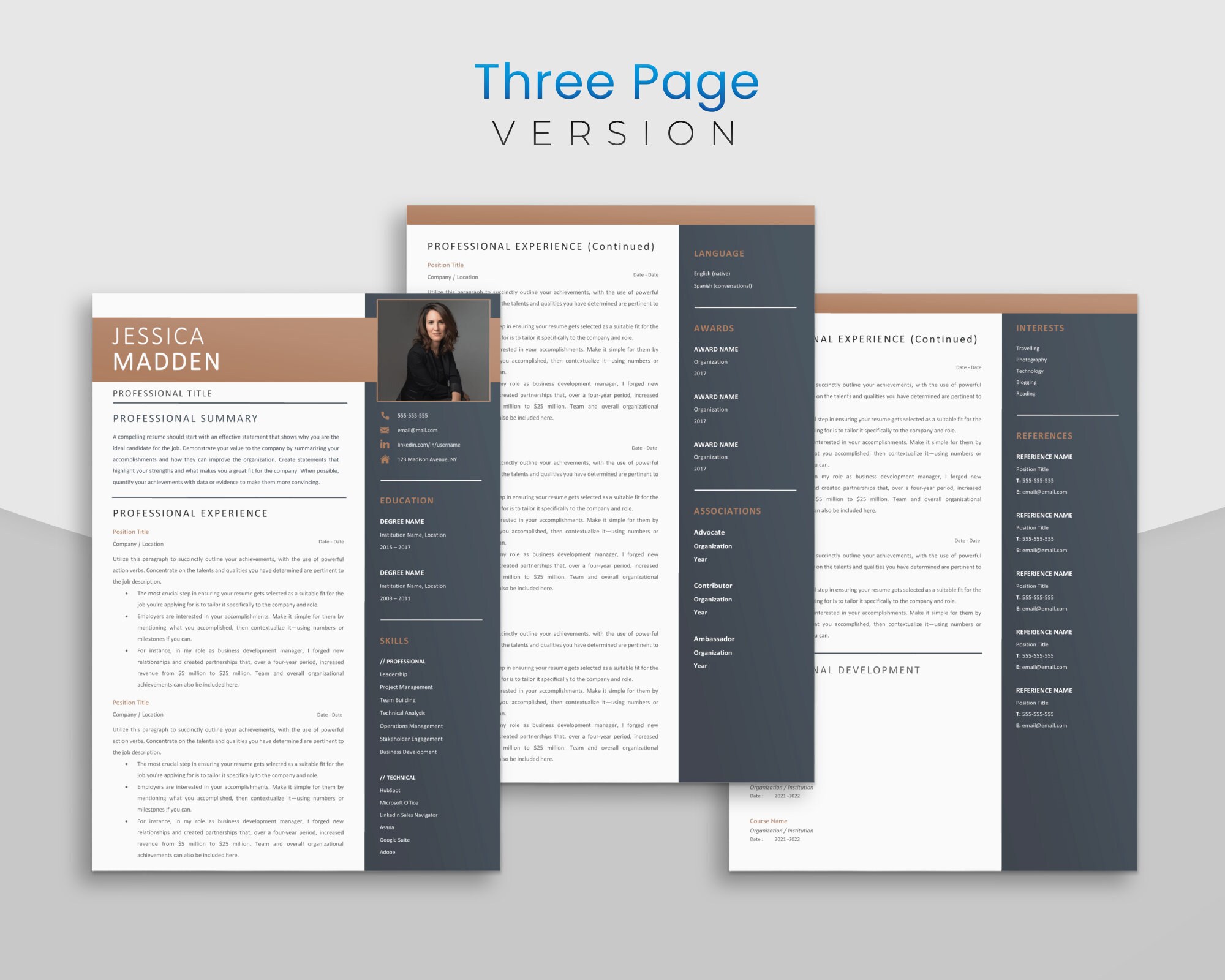 Customizable Professional CV Executive Resume Template - Clean ...