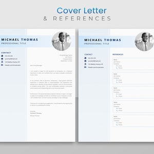 Professional Modern CV Executive RESUME TEMPLATE With Cover Letter and ...