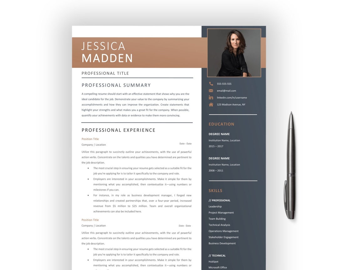 Customizable Professional CV Executive Resume Template - Clean ...