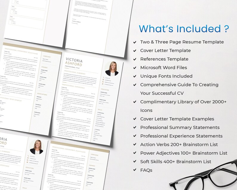 PROFESSIONAL CV Modern Executive Resume Template Clean Microsoft Word ...
