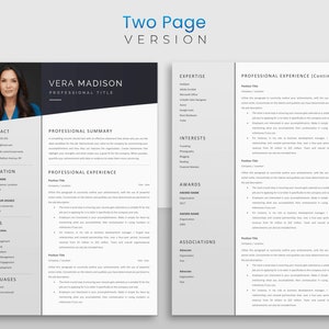 Resume TEMPLATE Professional Modern for Microsoft Word Professional CV ...