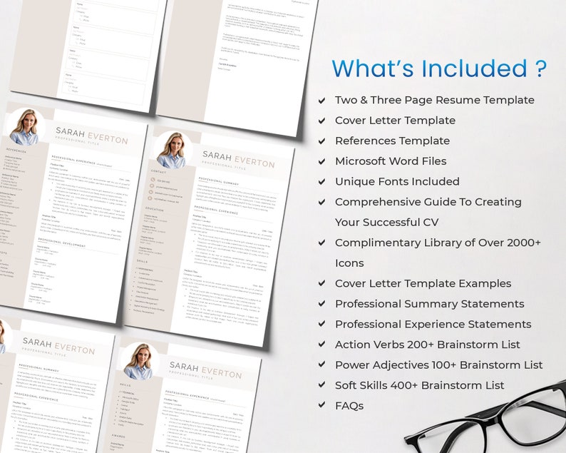 Professional Modern CV TEMPLATE for Microsoft Word Professional Resume ...