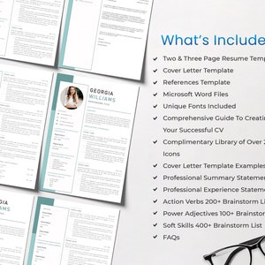 CLEAN Microsoft Word Resume TEMPLATE With Photo and Cover Letter ...