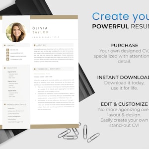 Modern Professional CV EXECUTIVE Resume Template - Clean Microsoft Word ...