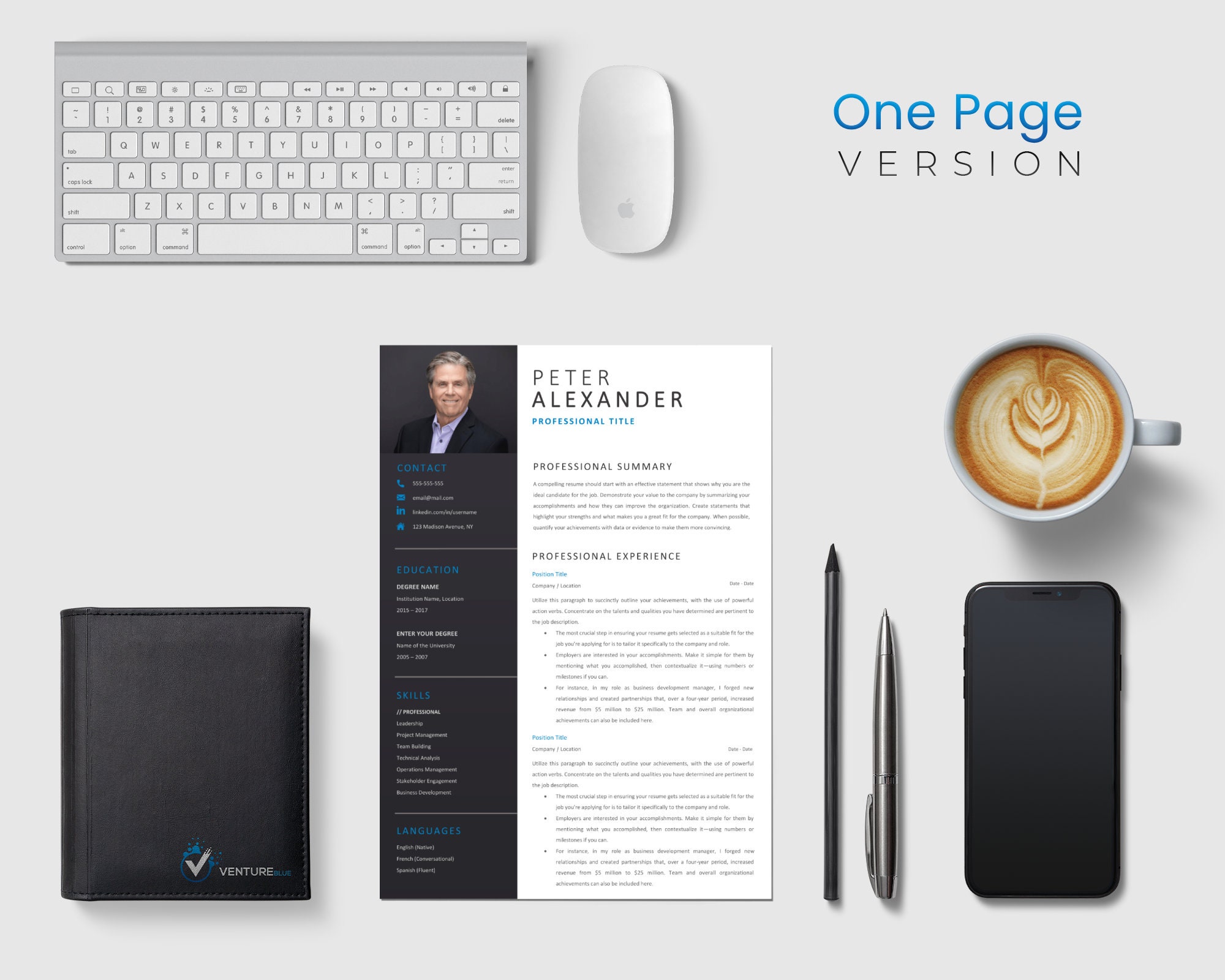 Professional EXECUTIVE RESUME Word TEMPLATE Editable Modern Cv Template ...