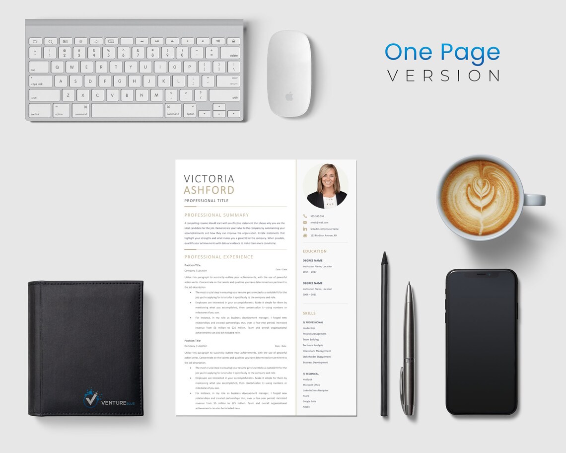 PROFESSIONAL CV Modern Executive Resume Template Clean Microsoft Word ...