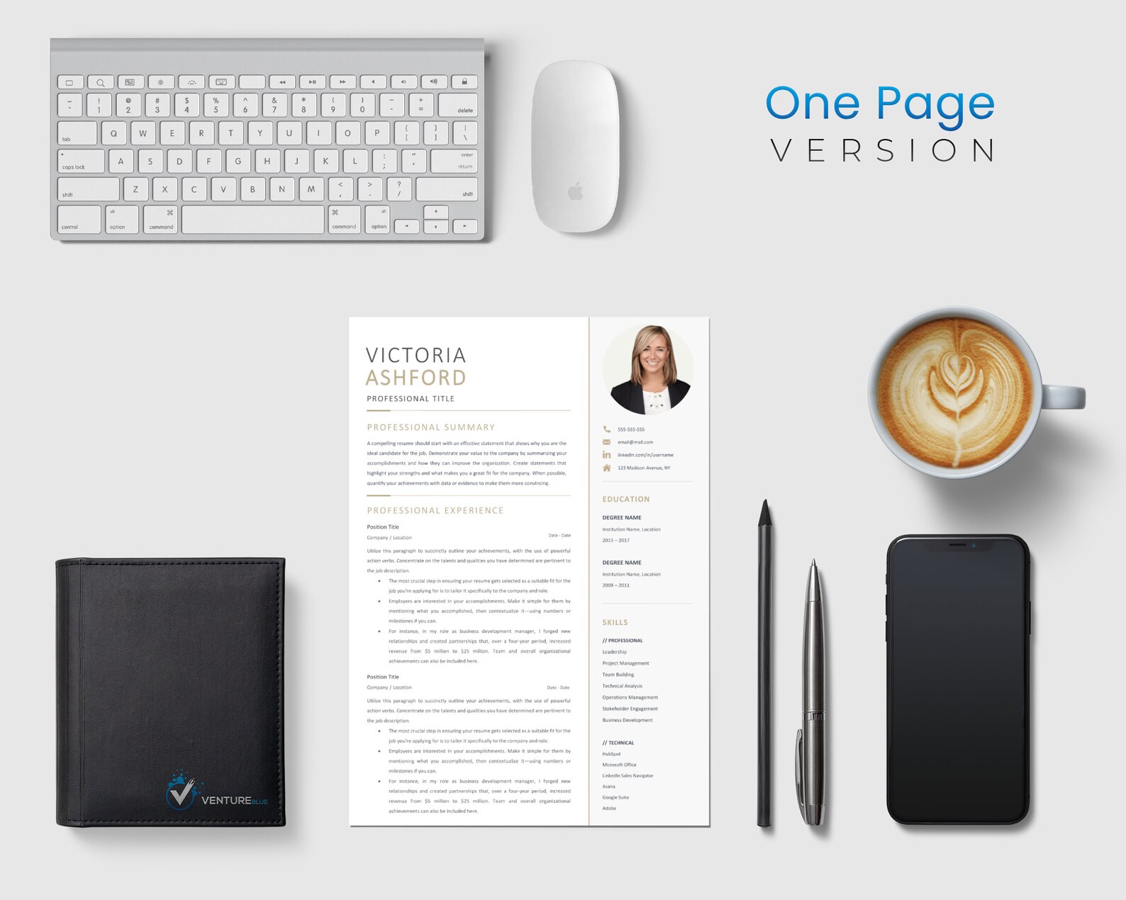 PROFESSIONAL CV Modern Executive Resume Template - Clean Microsoft Word ...