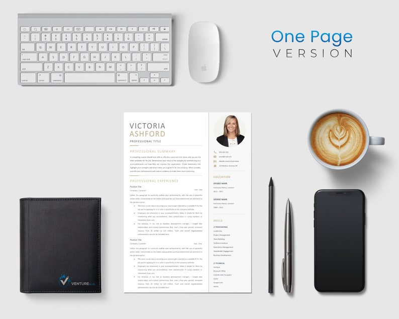PROFESSIONAL CV Modern Executive Resume Template - Clean Microsoft Word ...