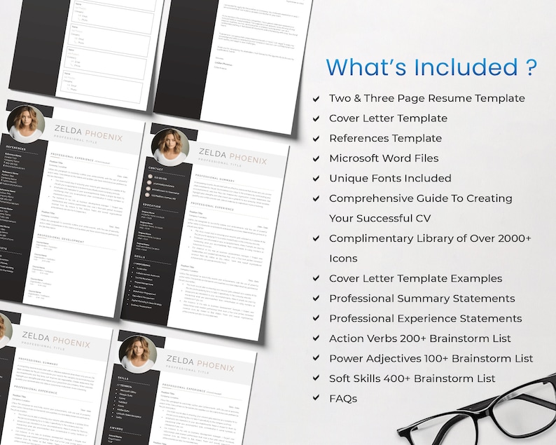 PROFESSIONAL Modern Resume Template for Microsoft Word Professional CV ...