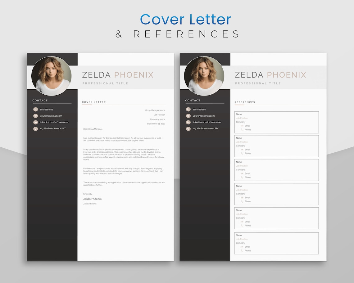 PROFESSIONAL Modern Resume Template for Microsoft Word Professional CV ...