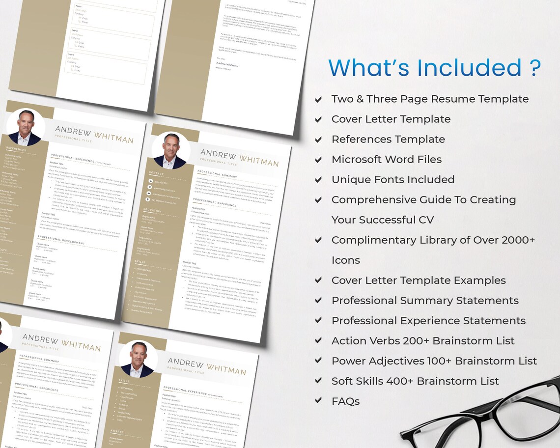 DIGITAL Clean Microsoft Word Resume TEMPLATE With Cover Letter and ...