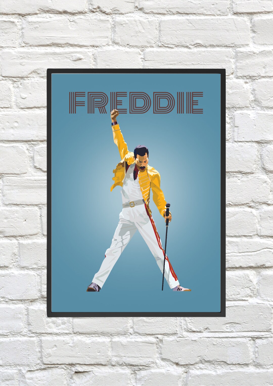 Freddie Mercury Inspired Wall Art Print / Poster A3 A4 A5 Queen Music ...