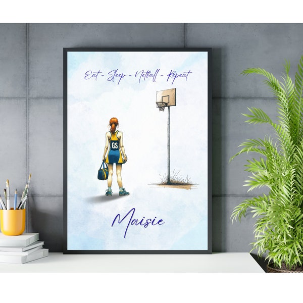 Custom Netball Art - Etsy