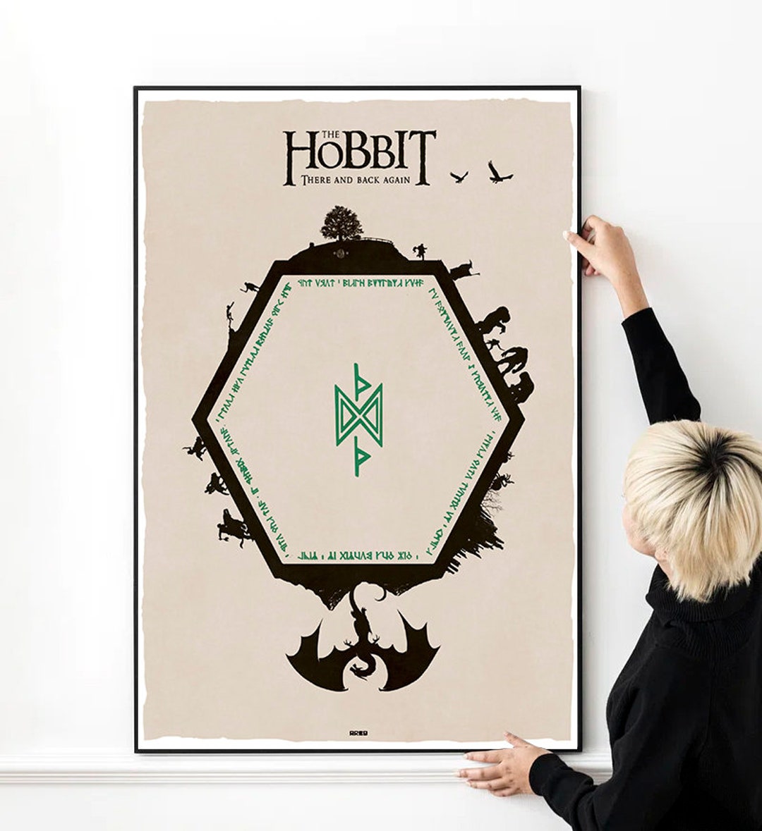 The Hobbit Trilogy Minimalist Artwork the Lord of the Rings LOTR Poster ...