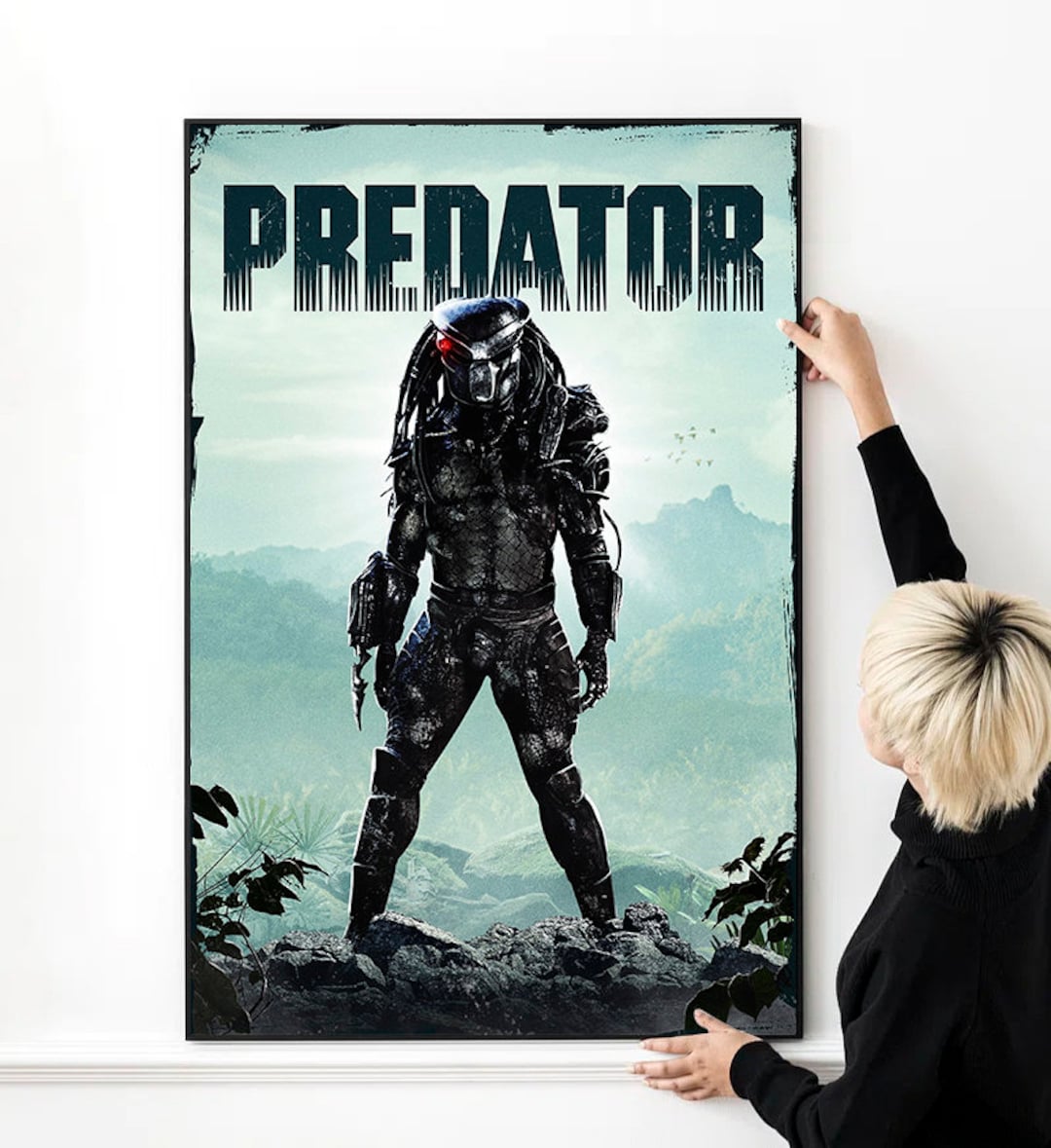 Predator Artwork Movie Poster Arnold Schwarzenegger High Quality Print ...