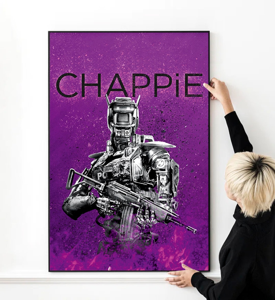 Chappie Artwork Movie Poster High Quality Print Photo Wall Art Canvas ...