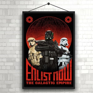 Star Wars Empire Propaganda Enlist Now the Galactic Empire Artwork ...