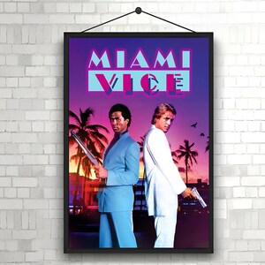 Miami Vice (1984) Movie Poster High Quality Print Photo Wall Art Canvas ...