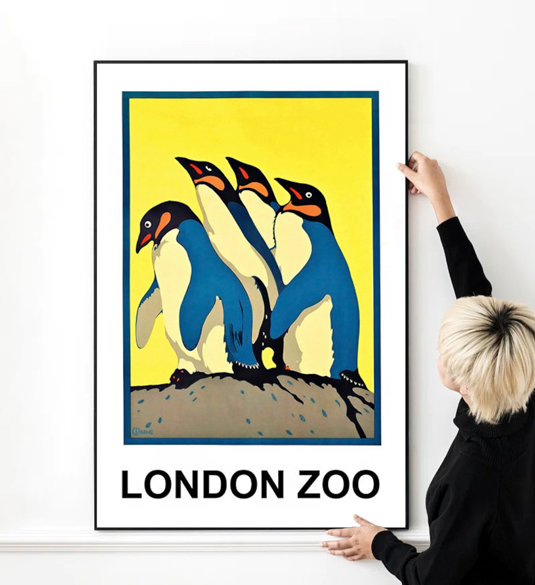 Vintage 1932 London Zoo Poster High Quality Print Wall Art Canvas Cloth ...