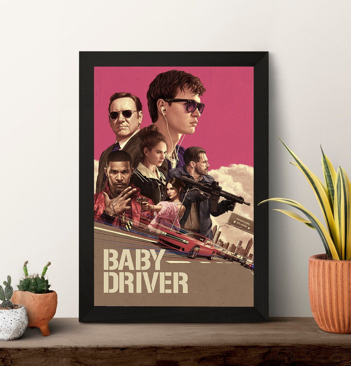 Baby Driver Movie Poster High Quality Print Photo Wall Art Canvas Cloth ...