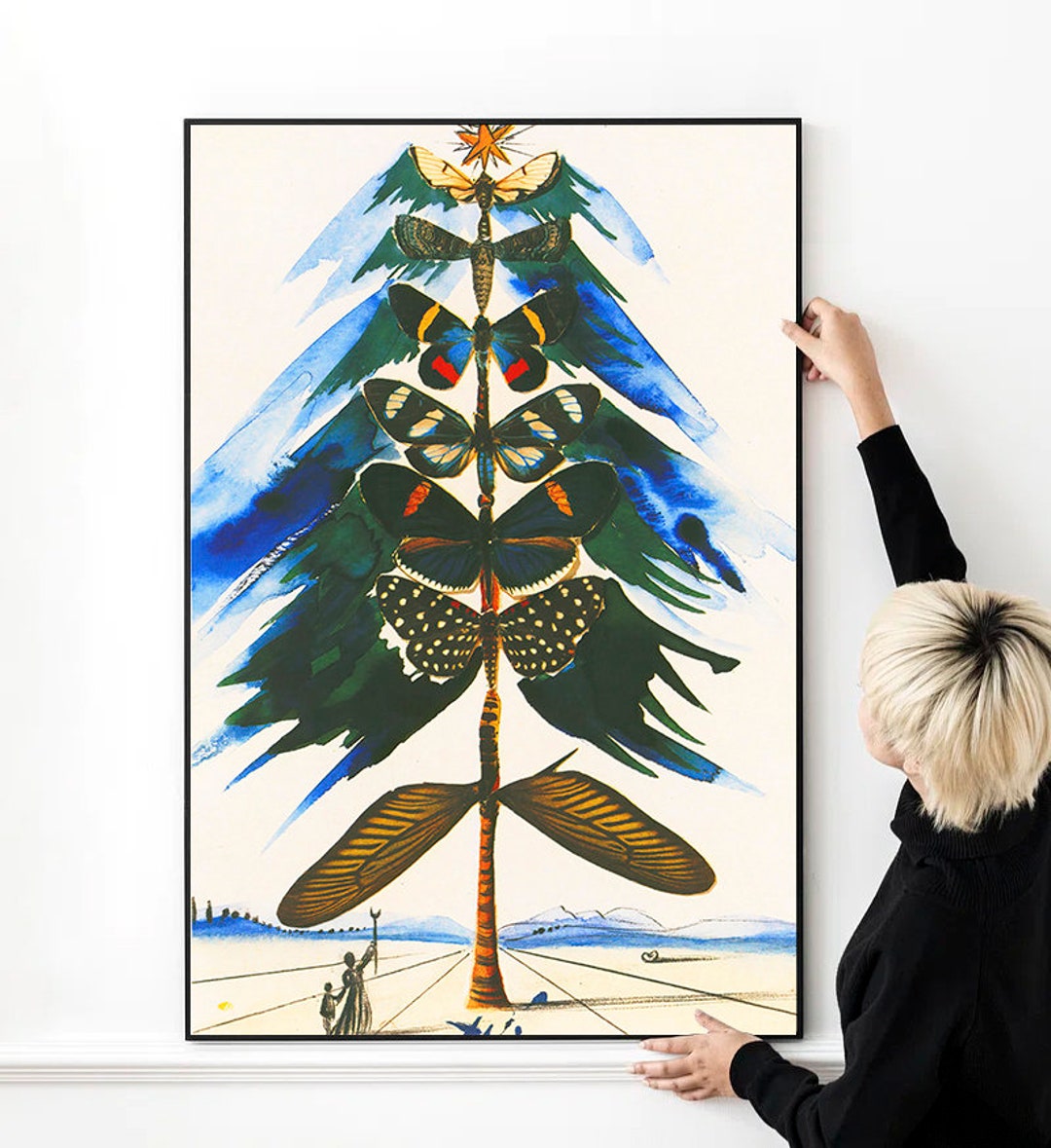 Salvador Dali's 1959 Christmas Tree of Butterflies Christmas Card for ...