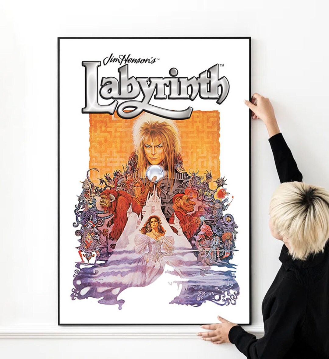 Labyrinth (1986) Movie Poster High Quality Print Photo Wall Art Canvas ...