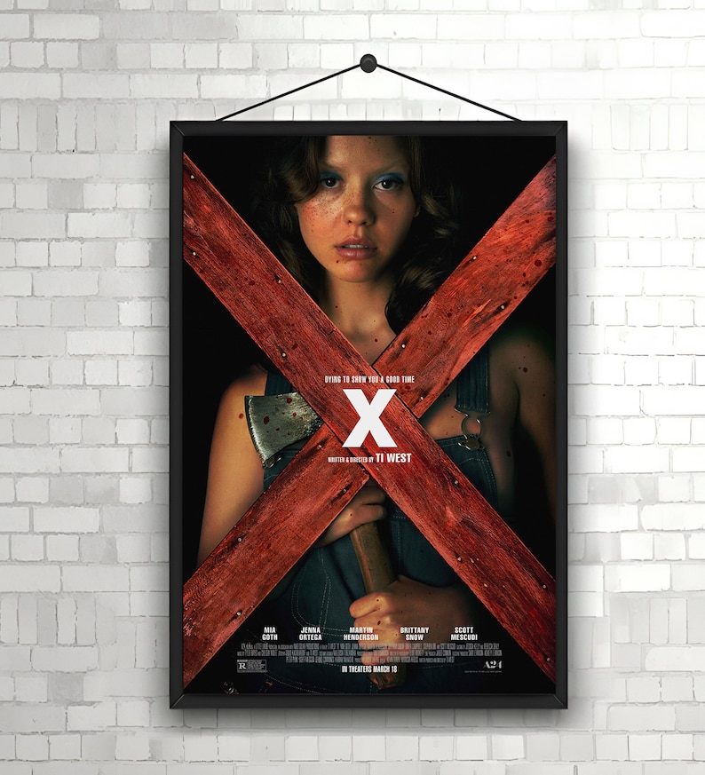 X Scary Horror Mia Goth Jenna Movie Poster High Quality Print Photo ...