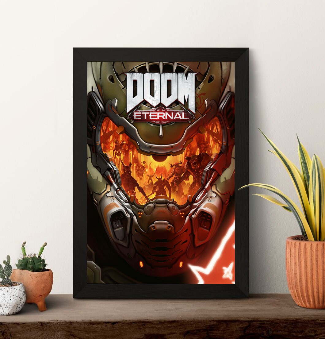 Doom Eternal Video Game Poster High Quality Print Photo Wall Art Canvas ...