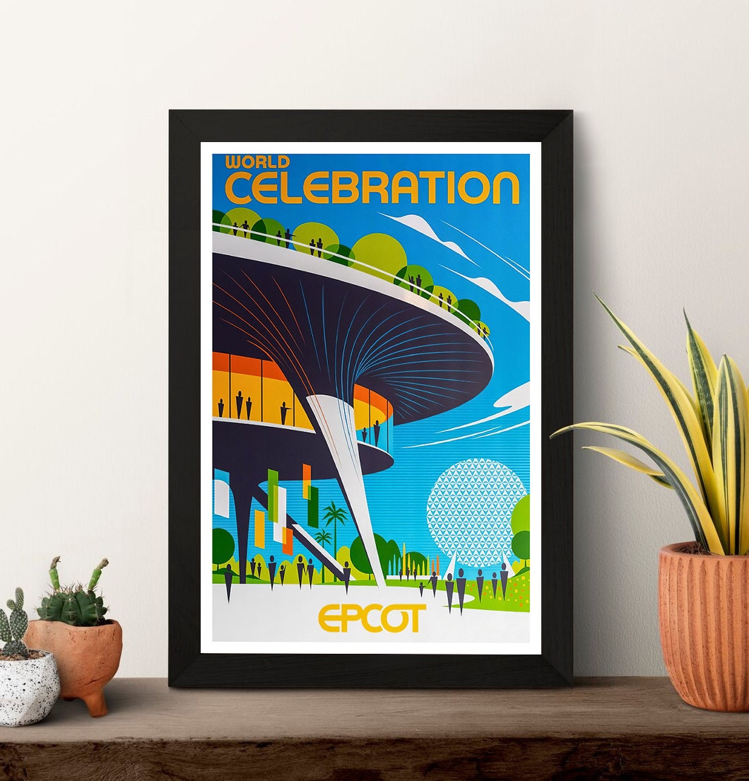 Disney Epcot Center Attraction Poster World Celebration Disney World ...