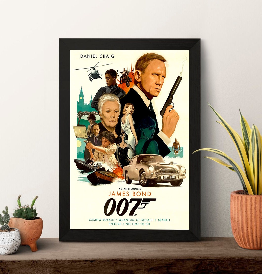 Daniel Craig Era James Bond 007 Poster High Quality Print Photo Wall ...