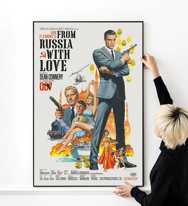 From Russia With Love James Bond 007 Movie Poster High Quality Print ...