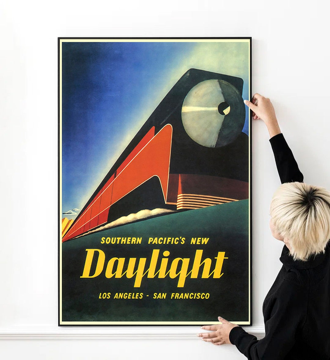 Vintage 1937 Daylightsouthern Pacific Railroad Poster High Quality ...