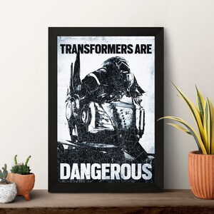 Transformers Black and White Propaganda Artwork Poster '' Transformers ...