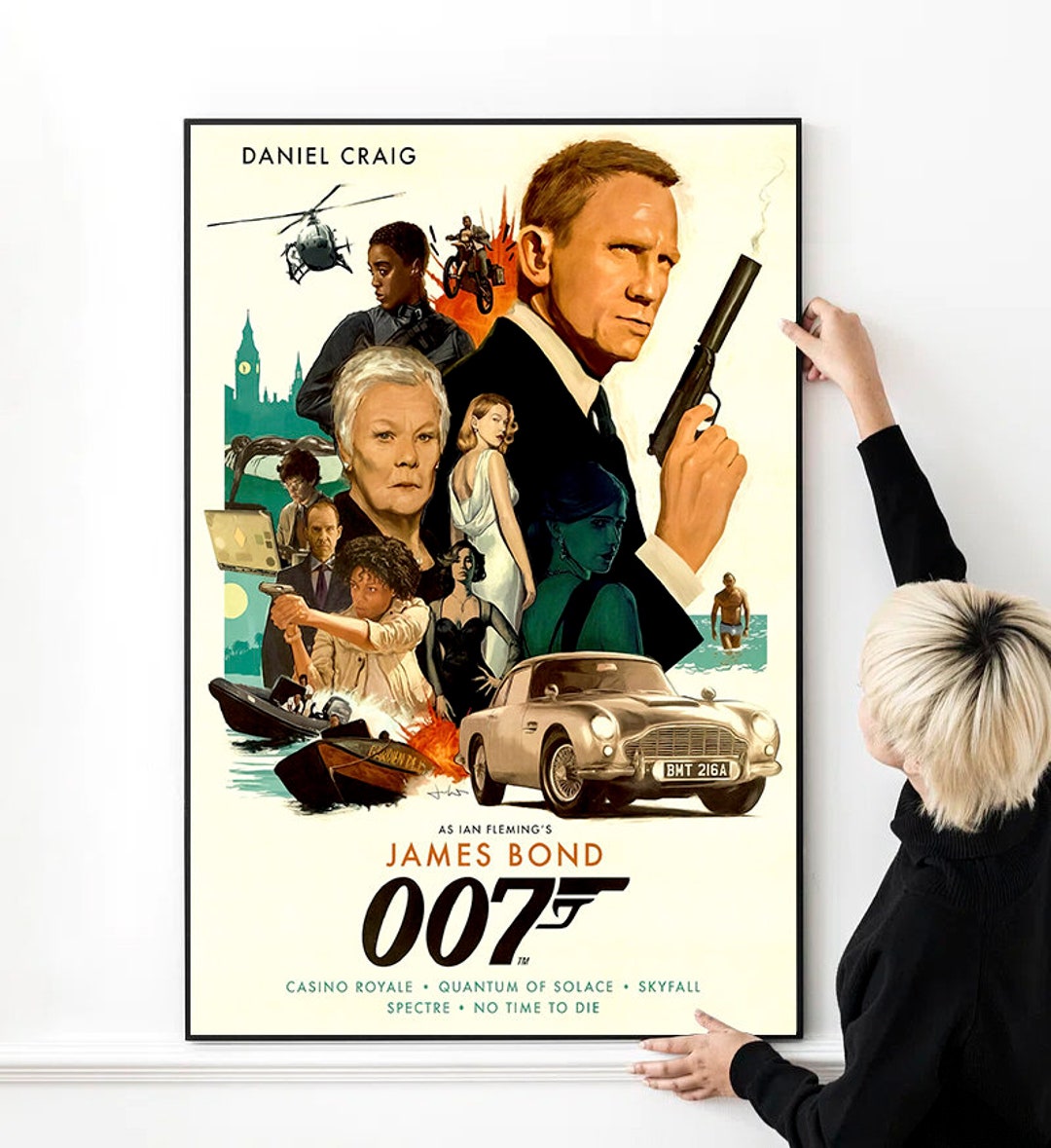 Daniel Craig Era James Bond 007 Poster High Quality Print Photo Wall ...